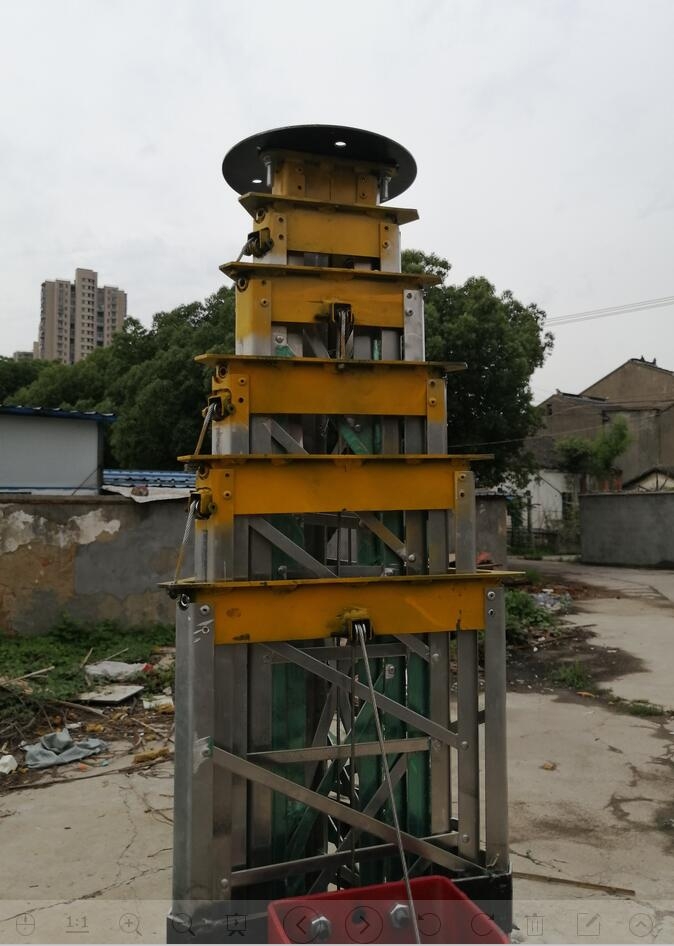 guyed aluminum tower 70ft 25m 10 sections telescopic antenna tower ...