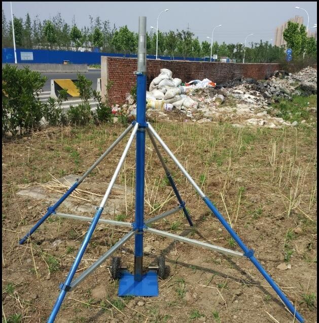 hard aluminum alloy tube mast with wireless control pan-head 6 m ground ...
