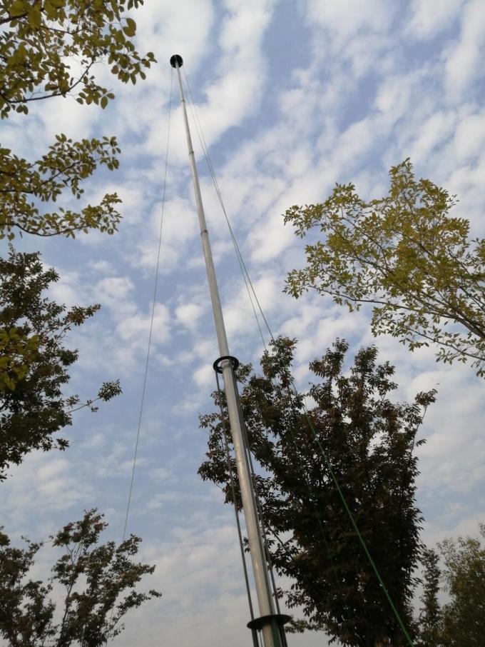 New Version 12 meter telescopic mast hand winch mast for light tower ...